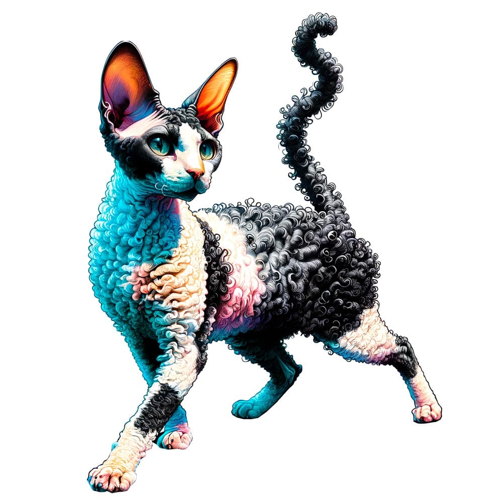 Cornish Rex kat - Puslespil – Craft-Hub Denmark